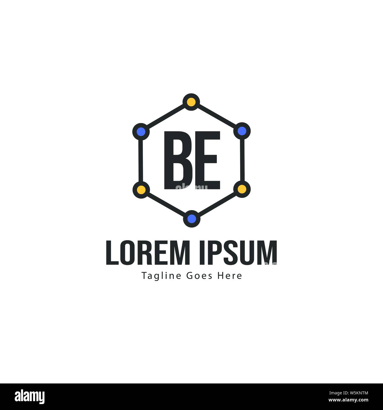 BE Letter Logo Design. Creative Modern BE Letters Icon Illustration ...