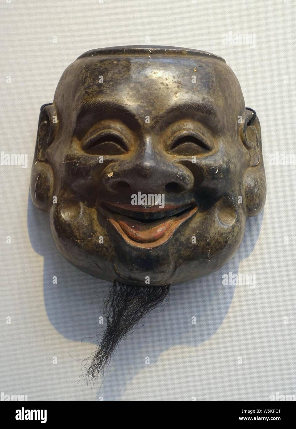 Daikoku type kyogen mask, Edo period, 1600s AD, wood, polychromy Stock ...