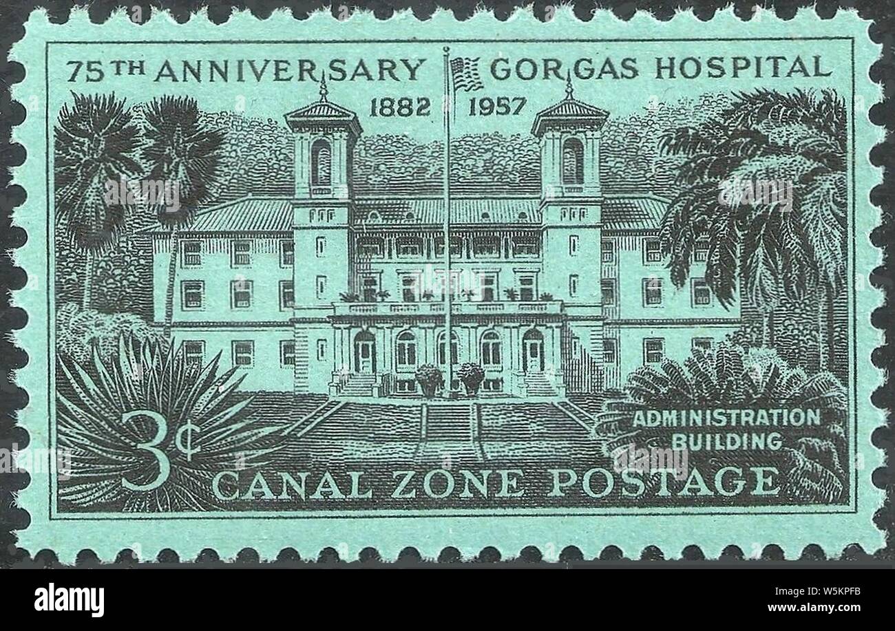 CZ, 1957 Gorgas Hospital Issue, 3c Stock Photo - Alamy