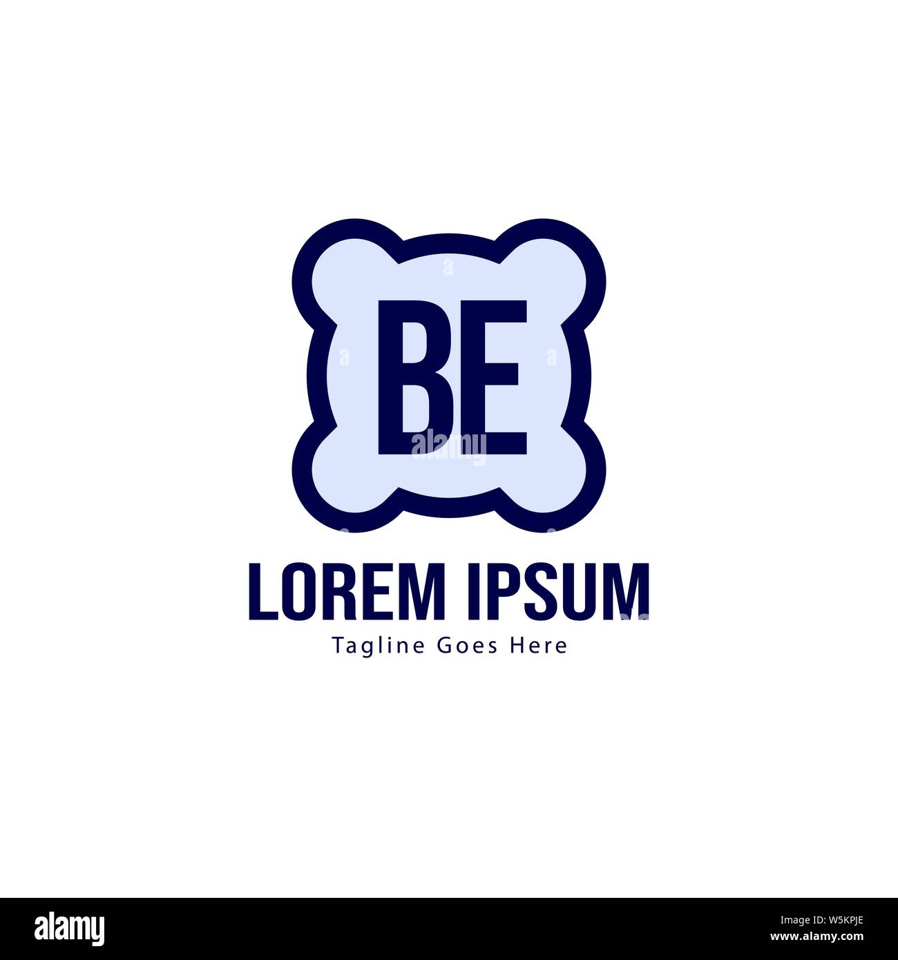 BE Letter Logo Design. Creative Modern BE Letters Icon Illustration ...