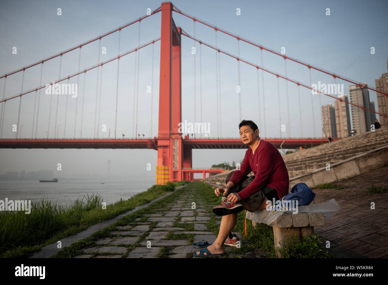 53-year-old Chinese man Zhu Biwu, known locally as River Crossing ...