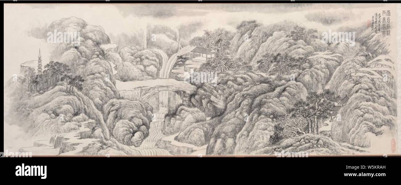 DaiXi Stone Bridge Mountain Tiantai Cleveland Stock Photo - Alamy