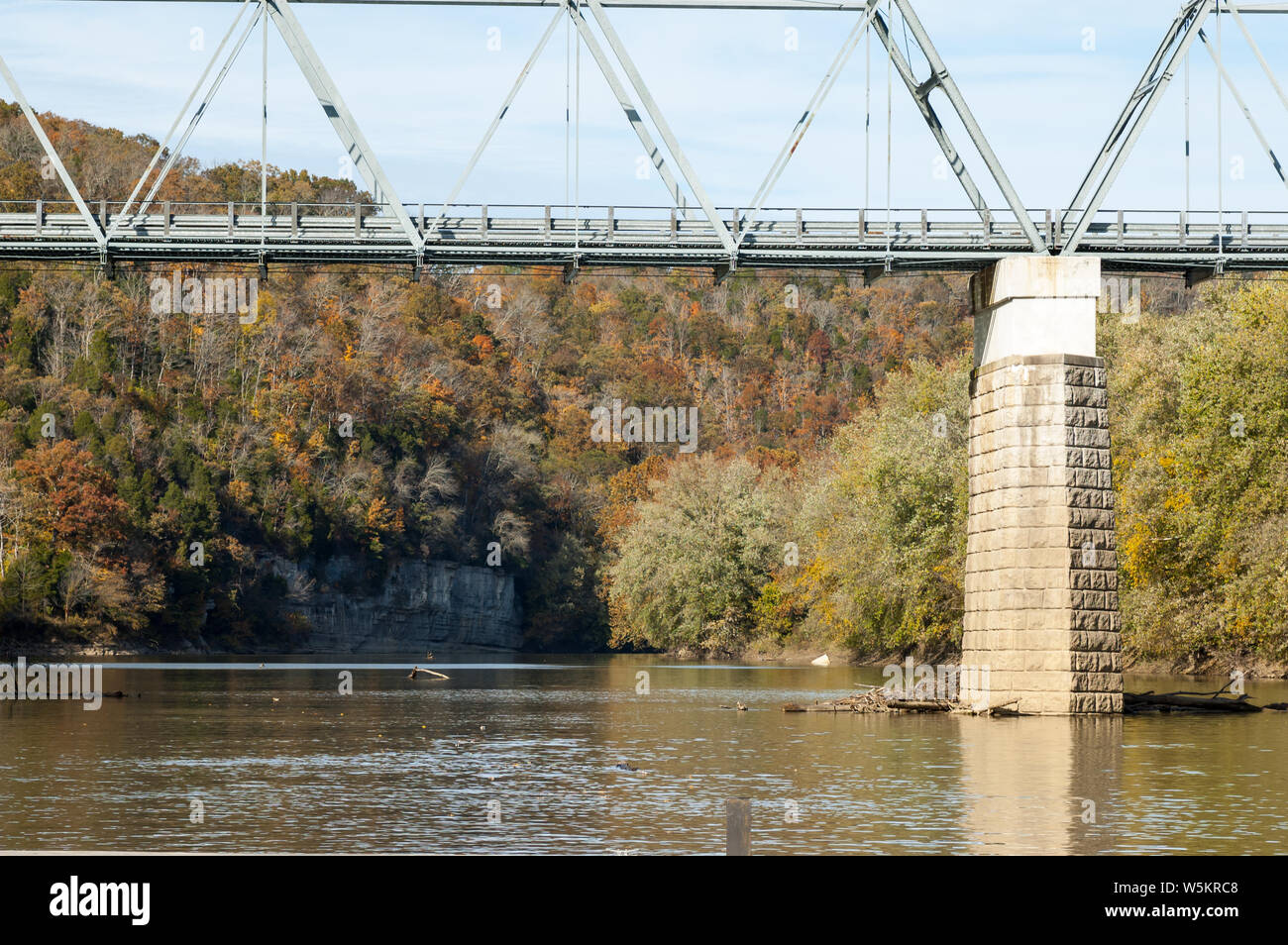 Kentucky River near Clay's Ferry Bridge and the mouth of Boone's Creek ...