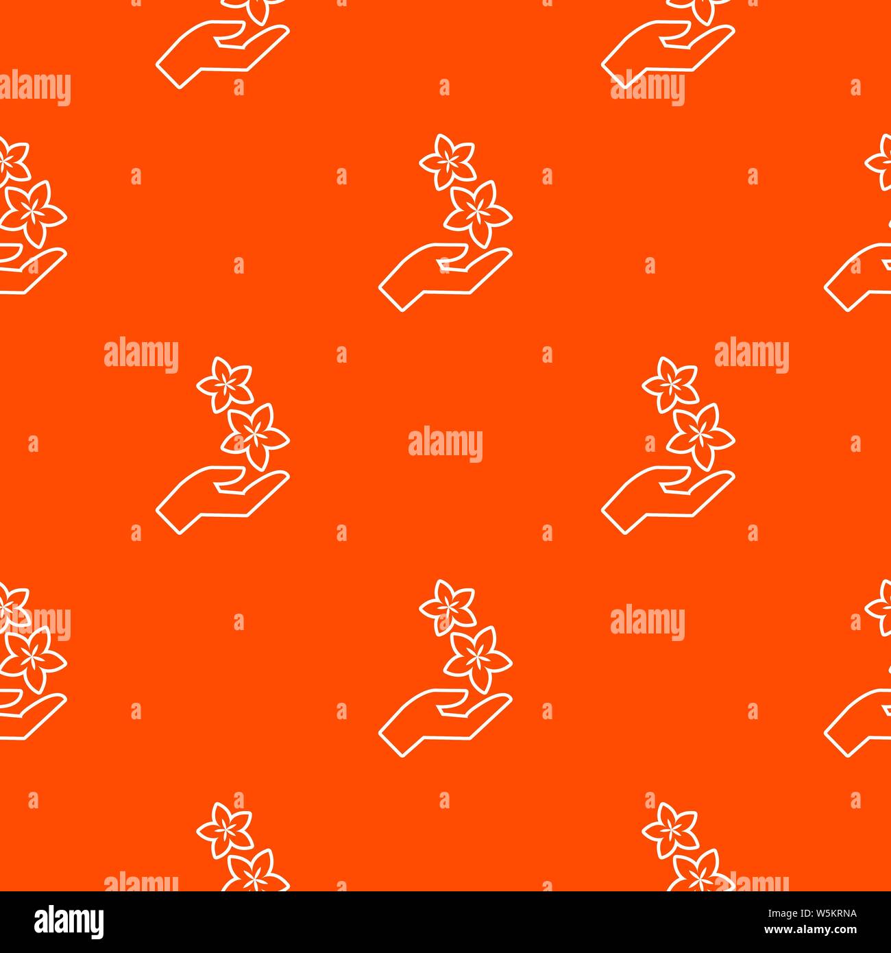 Spa hand care pattern vector orange Stock Vector Image & Art - Alamy
