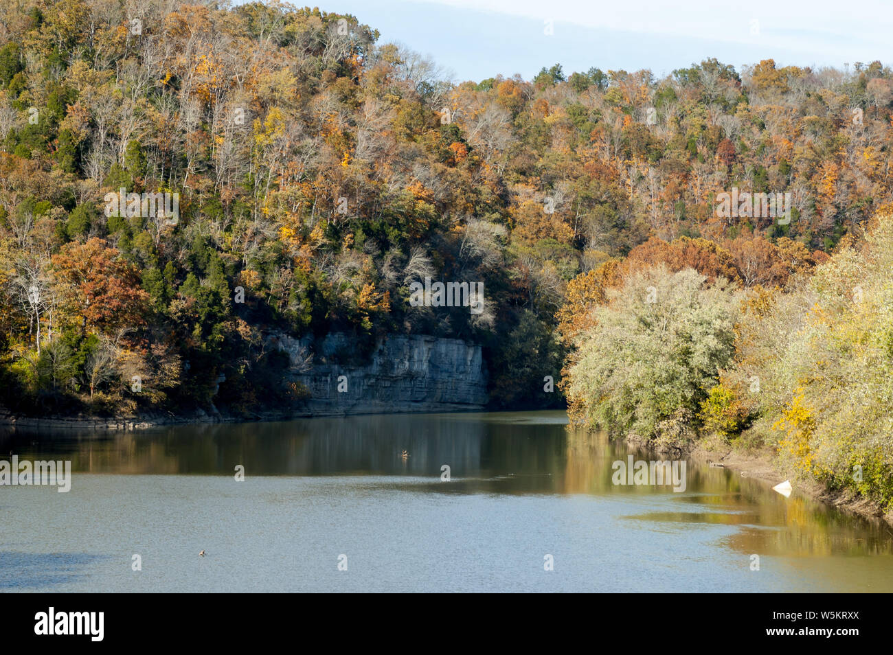 Kentucky River near Clay's Ferry Interstate Bridge and the mouth of ...