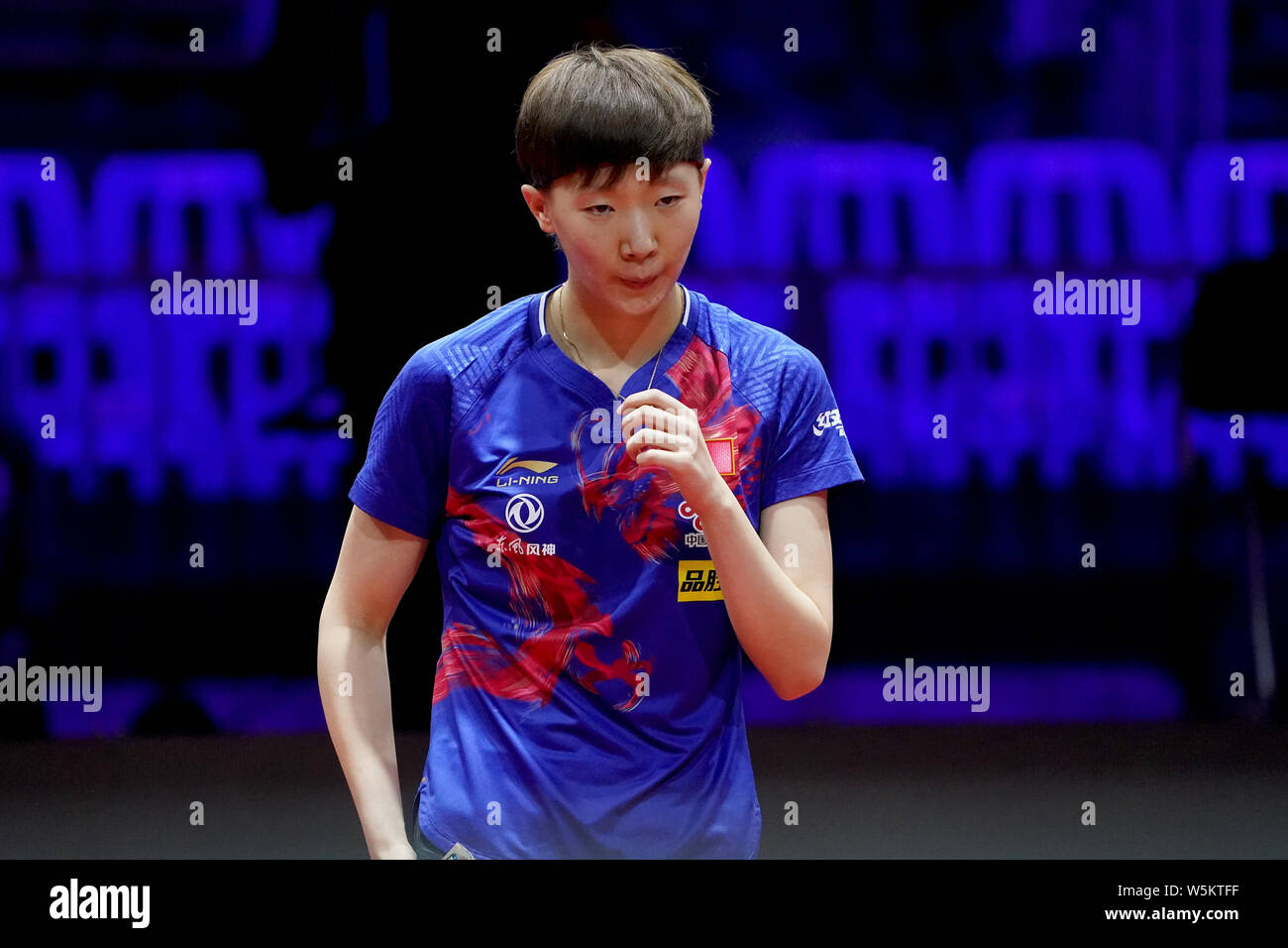 Wang Manyu of China celebrates after scoring against Hitomi Sato of ...