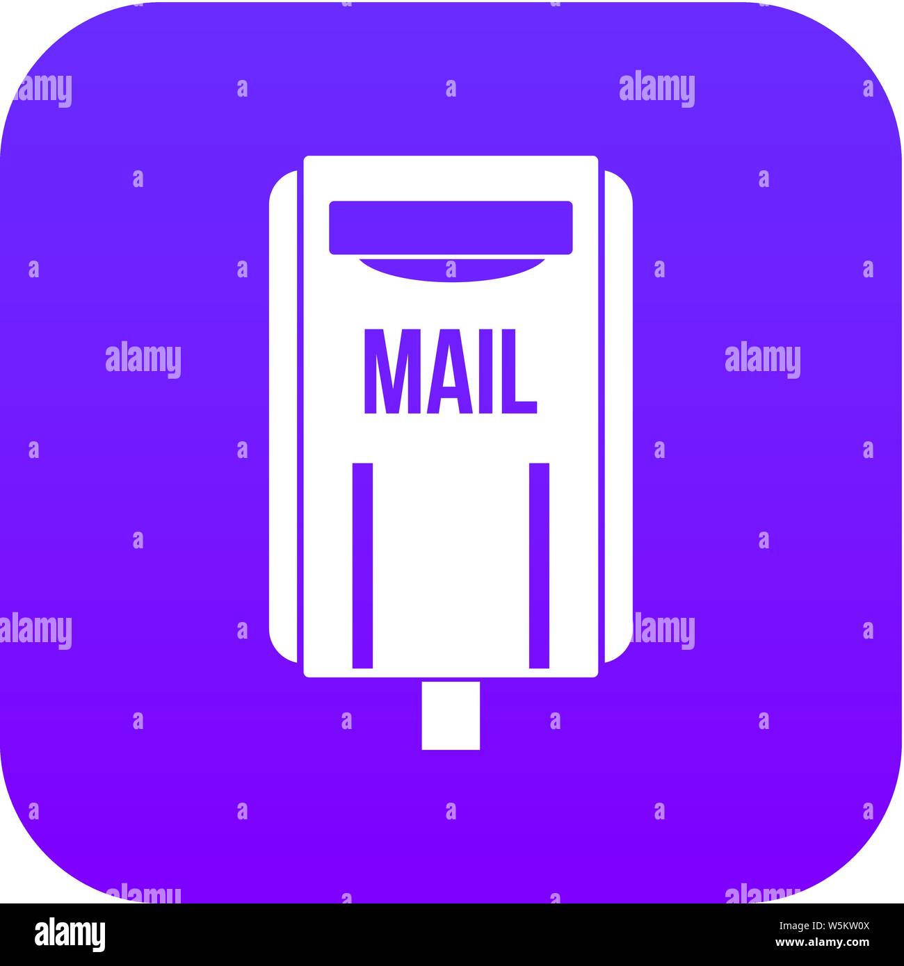 Post box icon digital purple Stock Vector Image & Art - Alamy