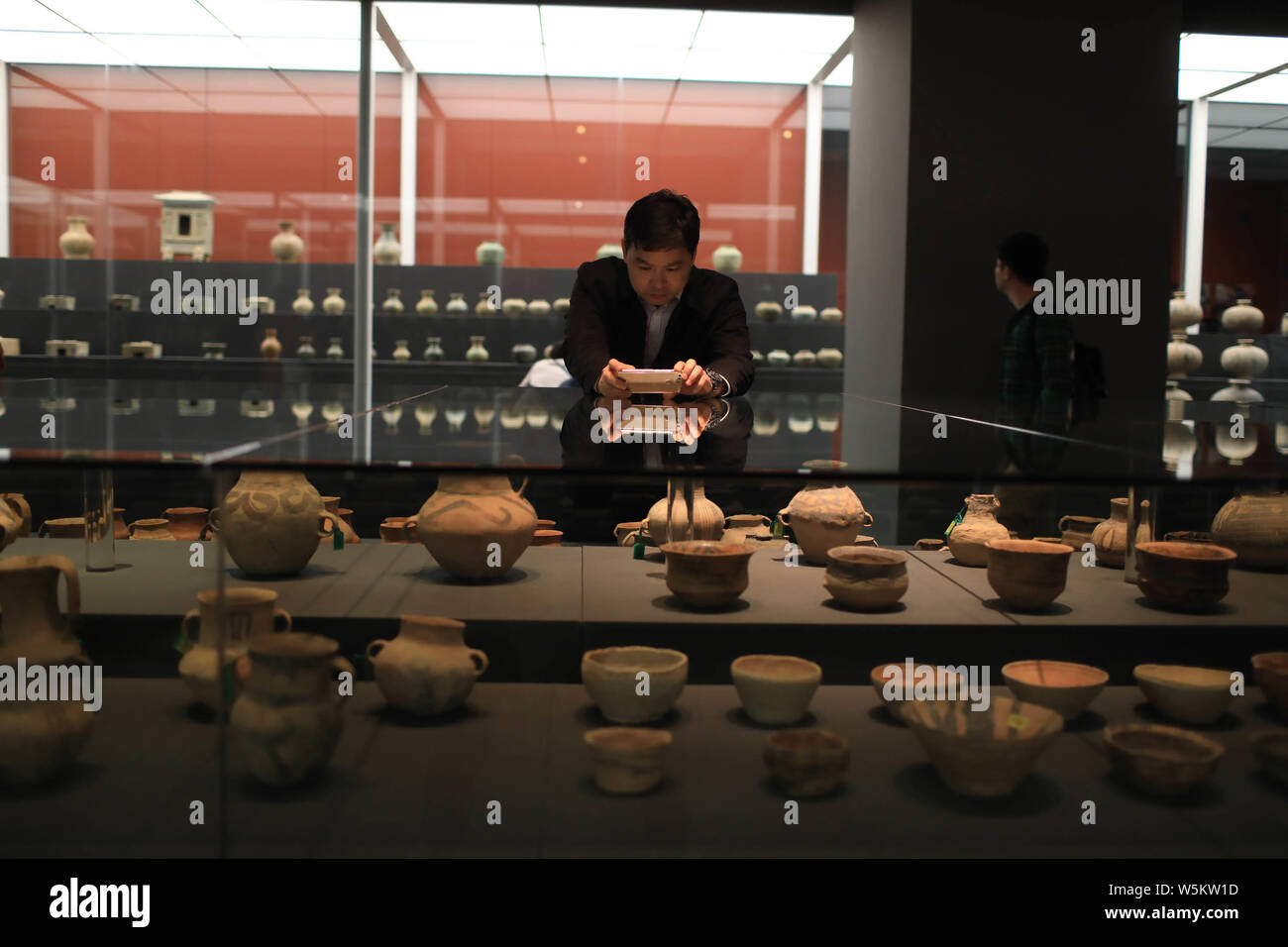 Chinese cultural relics returned from Italy are on display during the ...