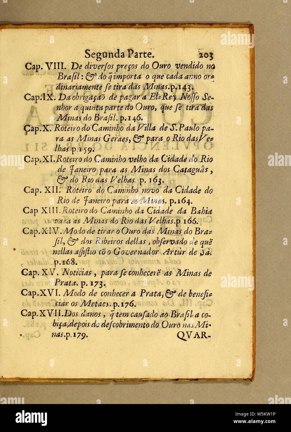 Cultura, e opulencia do Brasil por suas drogas, e minas (Page 203 Stock ...