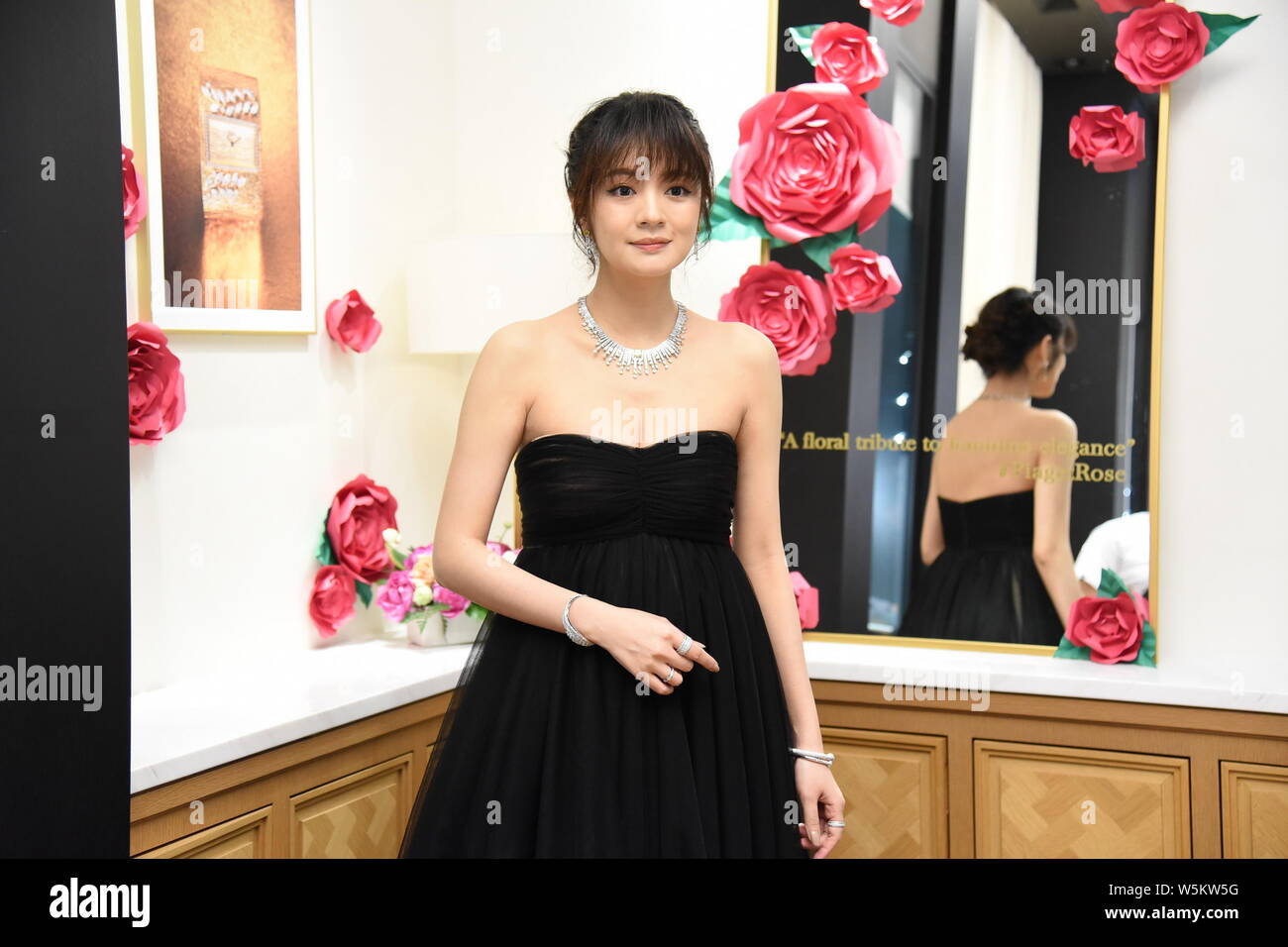 Taiwanese actress and singer Ady An Yi-xuan attends a Piaget brand ...