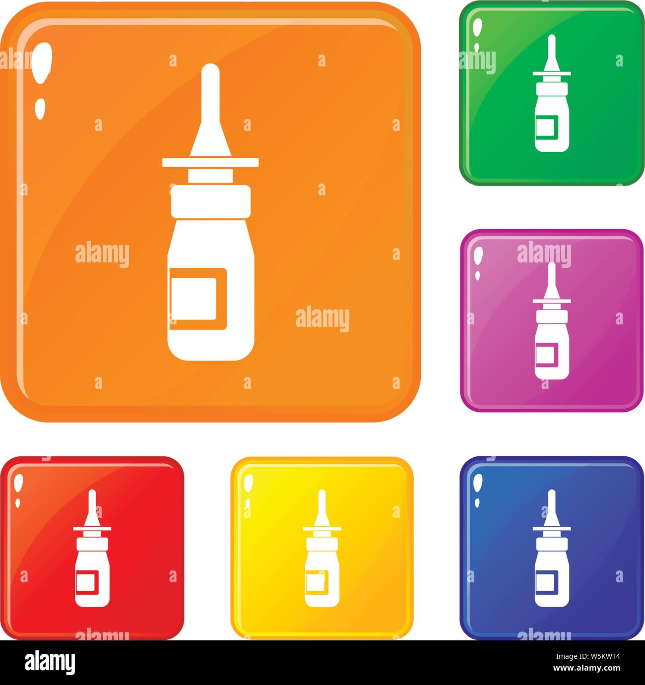 Nasal drops icons set vector color Stock Vector Image & Art - Alamy
