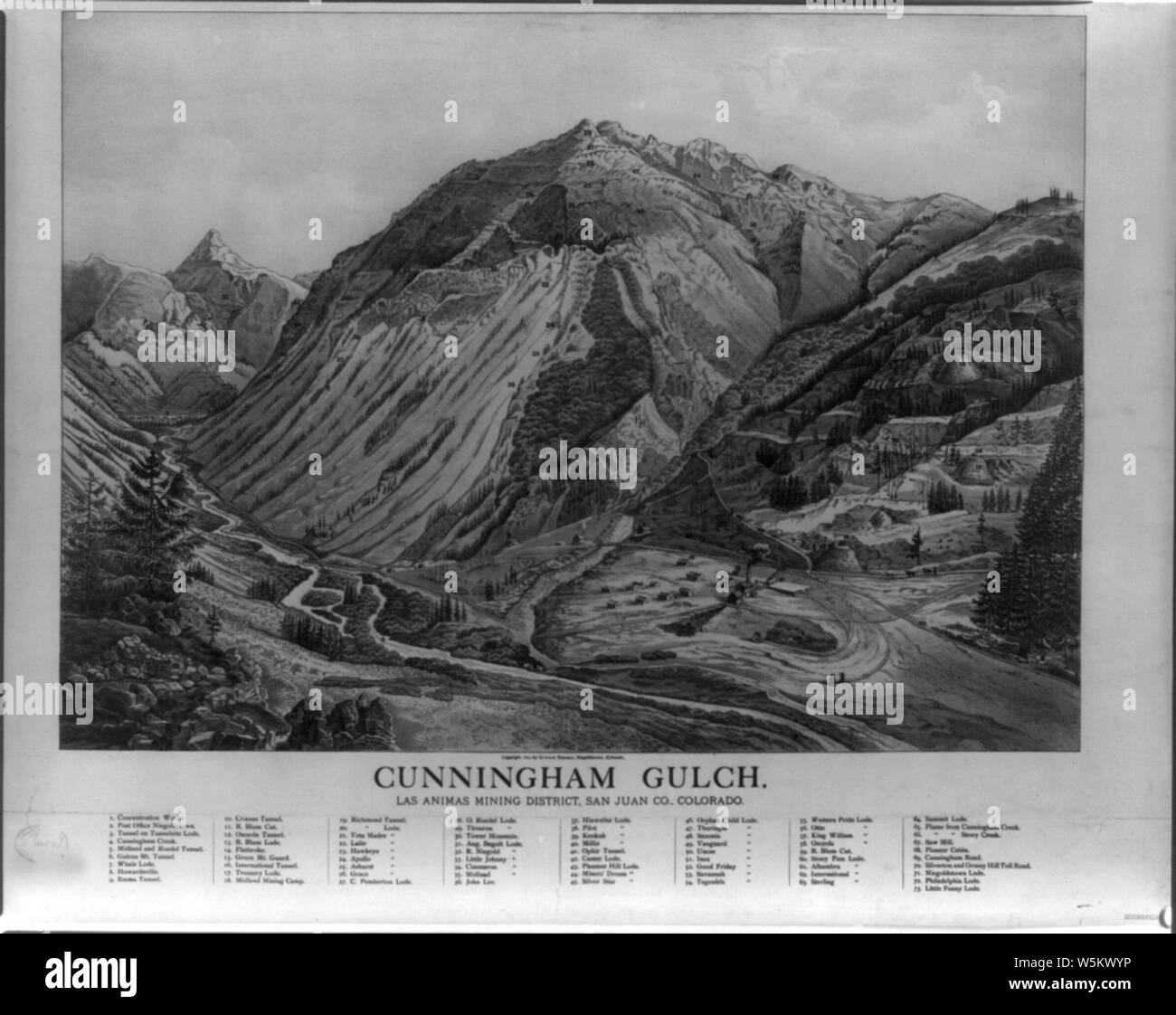Cunningham Gulch. Las animas mining district, San Juan Co., Colorado ...