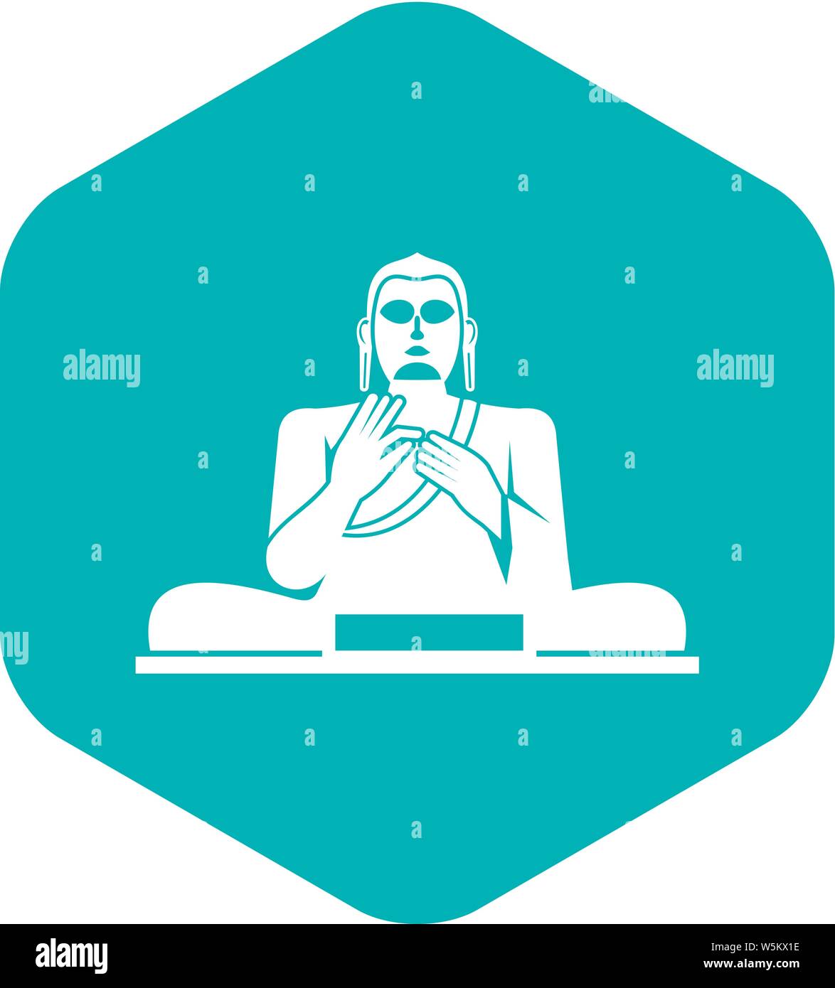 Buddha statue icon, simple style Stock Vector Image & Art - Alamy