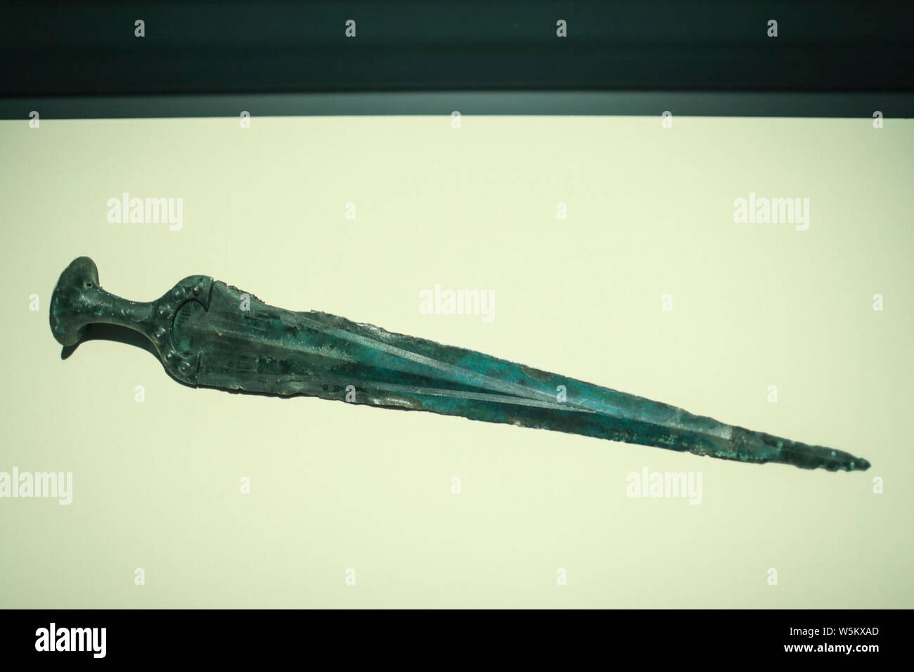 View of cultural relics on display at the Exhibition of treasures from ...