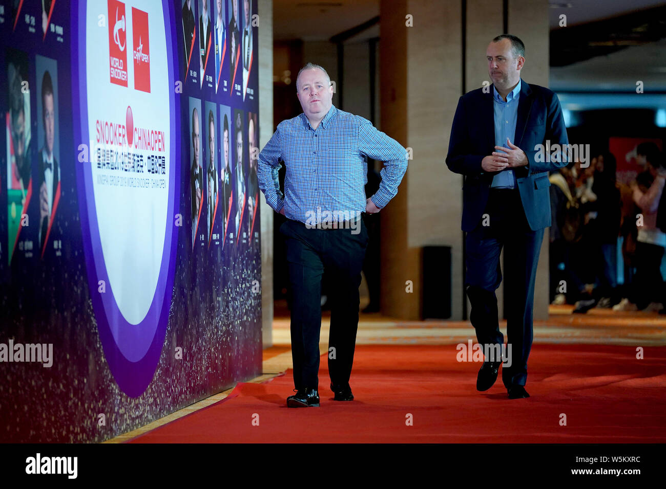 Scottish snooker player John Higgins arrives on the red carpet for the ...