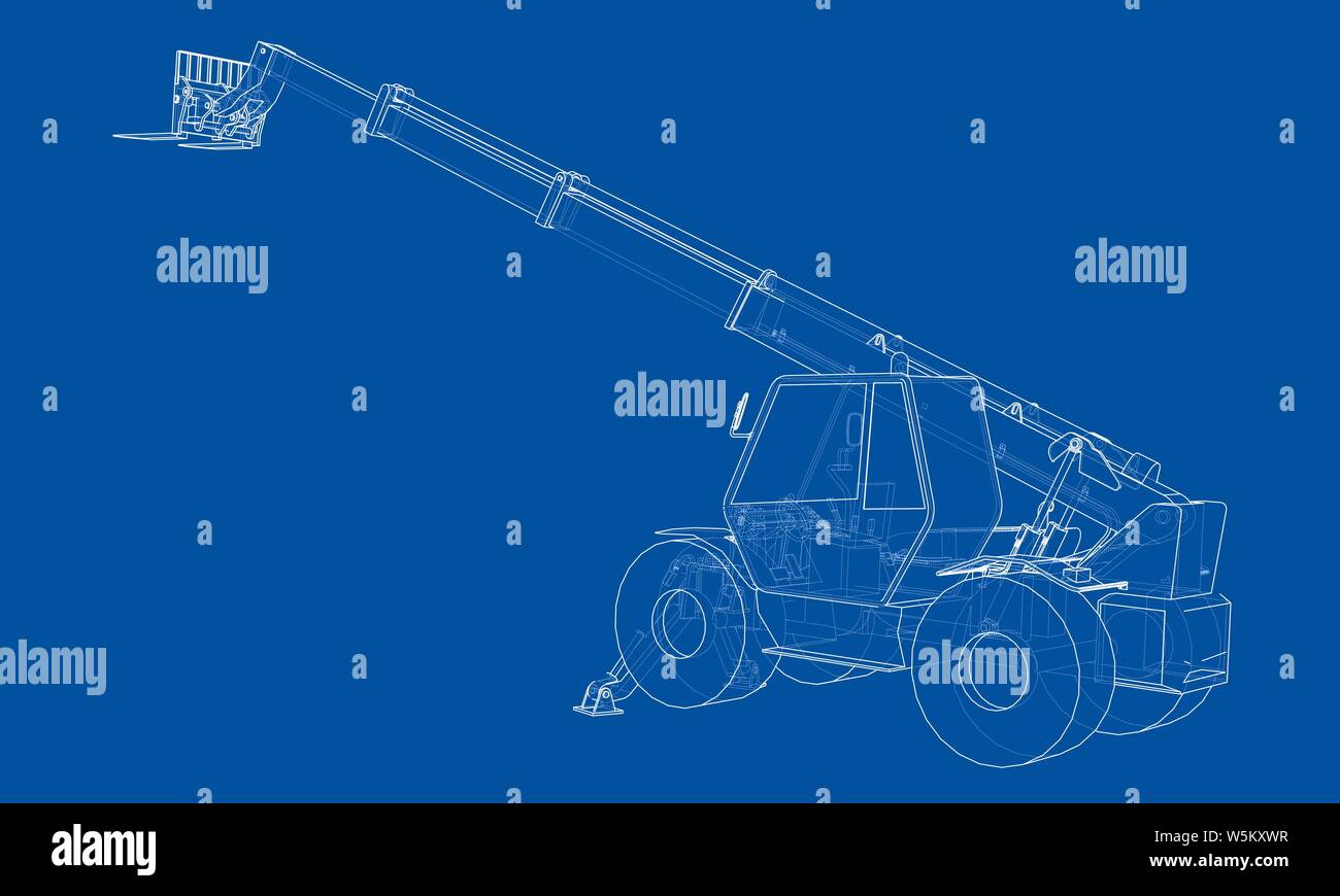 Forklift concept. Vector rendering of 3d Stock Vector Image & Art - Alamy