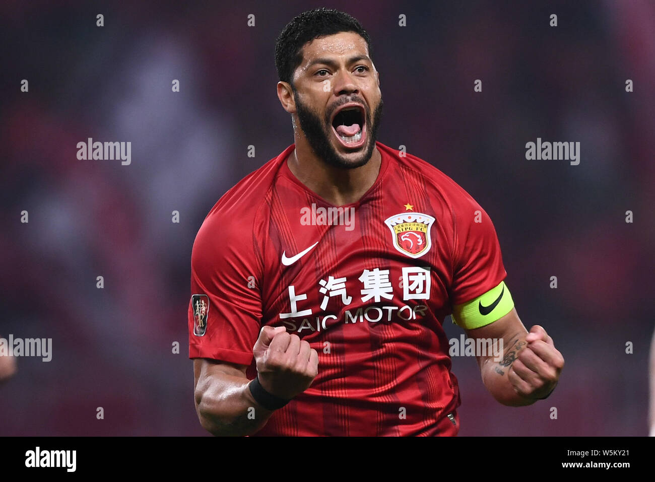 Brazilian football player Givanildo Vieira de Sousa, known as Hulk, of Shanghai SIPG F.C ...
