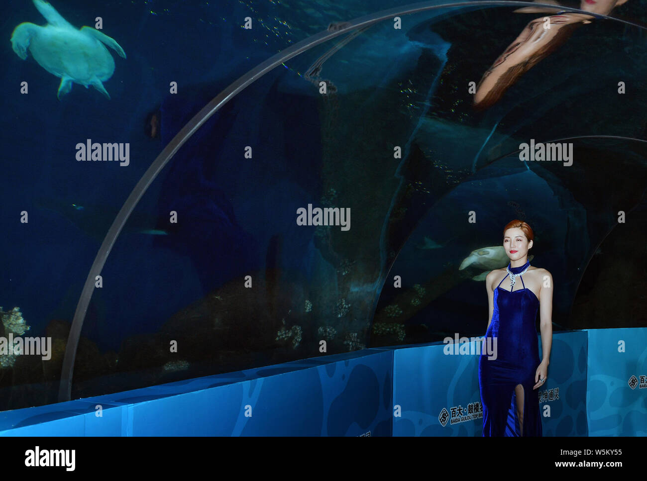 A model displays a new creation during a creative fashion show at a ...