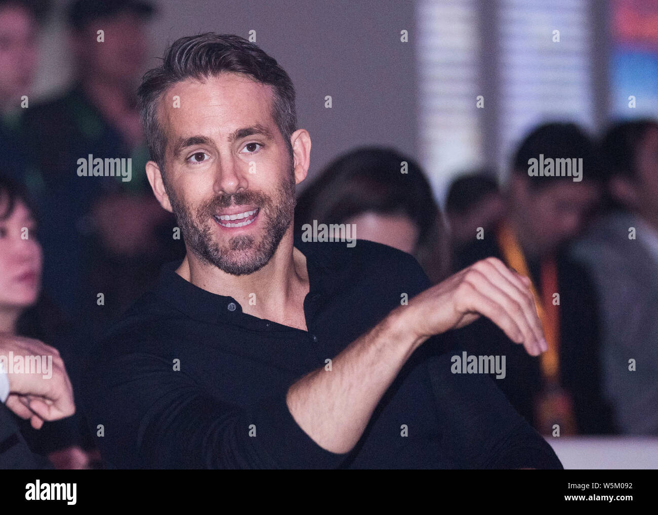Canadian-American actor Ryan Reynolds attends a press conference for ...