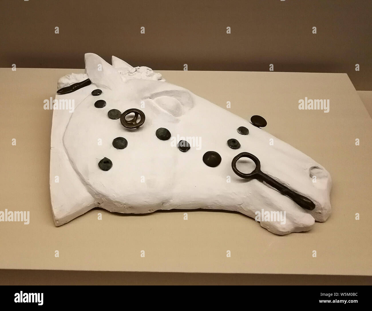 View of cultural relics on display at the Exhibition of treasures from ...