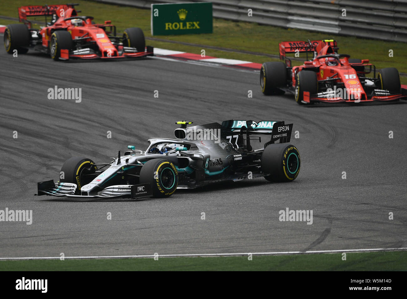 Finnish Formula One driver Valtteri Bottas of Mercedes competes during ...