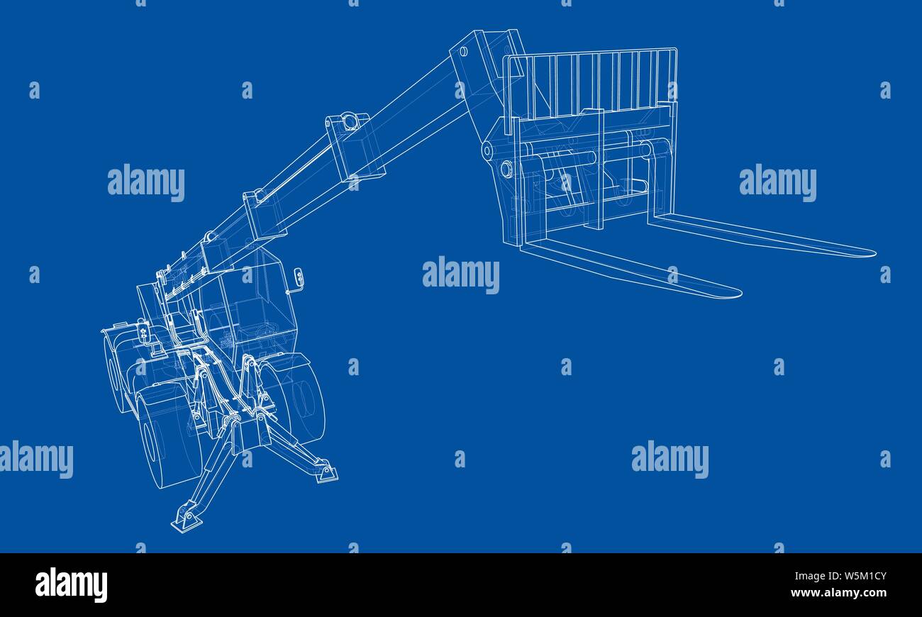 Forklift concept. Vector rendering of 3d Stock Vector Image & Art - Alamy