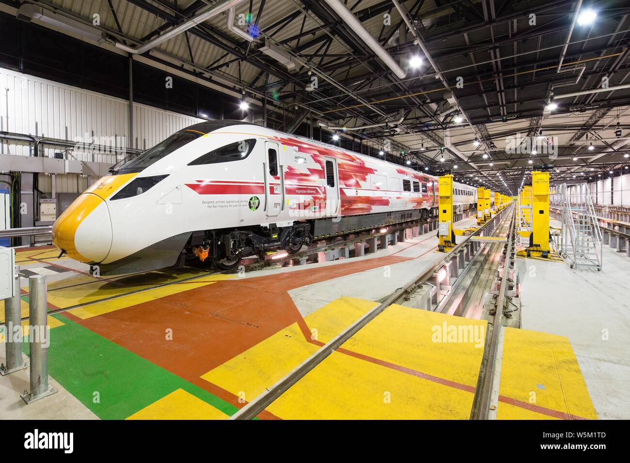 Hitachi train maintenance depot Stock Photo - Alamy