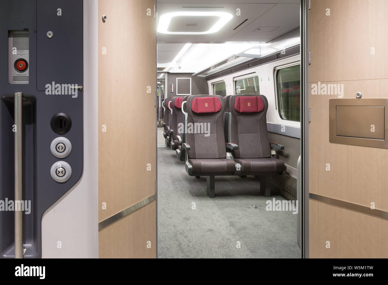 First class train cabin Stock Photo - Alamy