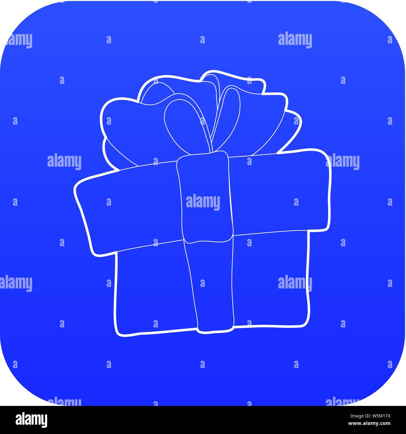 Gift box icon blue vector Stock Vector Image & Art - Alamy