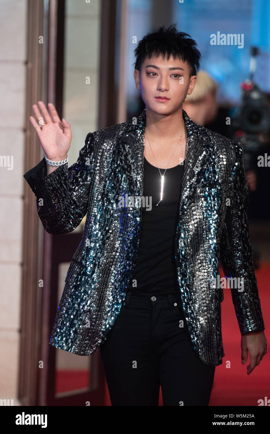 Chinese Actor Huang Zitao Better Known As Z Tao Poses As He Arrives On