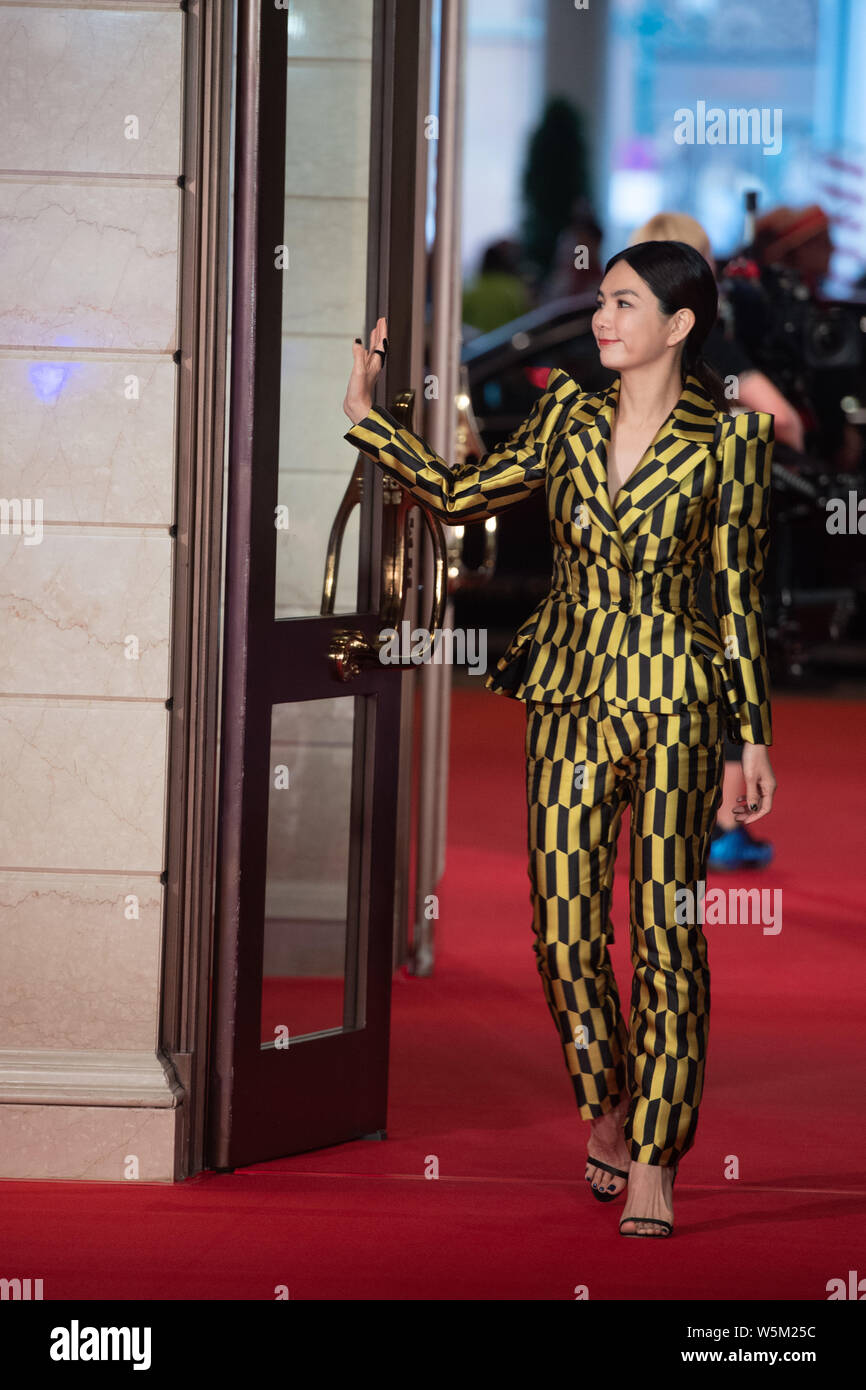 Ella Chen Chia-hwa of Taiwanese girls group S.H.E poses as he arrives ...