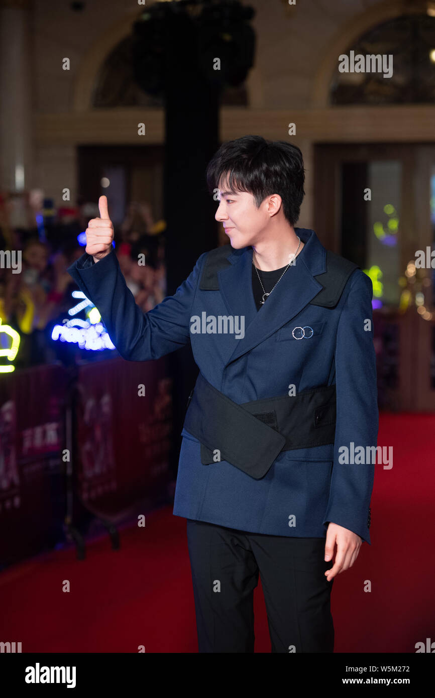 Chinese mainland's pop music male singer and actor Liu Yuning poses as ...