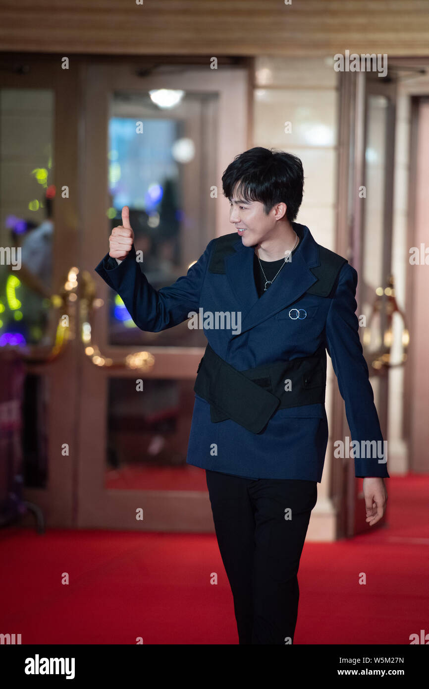 Chinese mainland's pop music male singer and actor Liu Yuning poses as ...