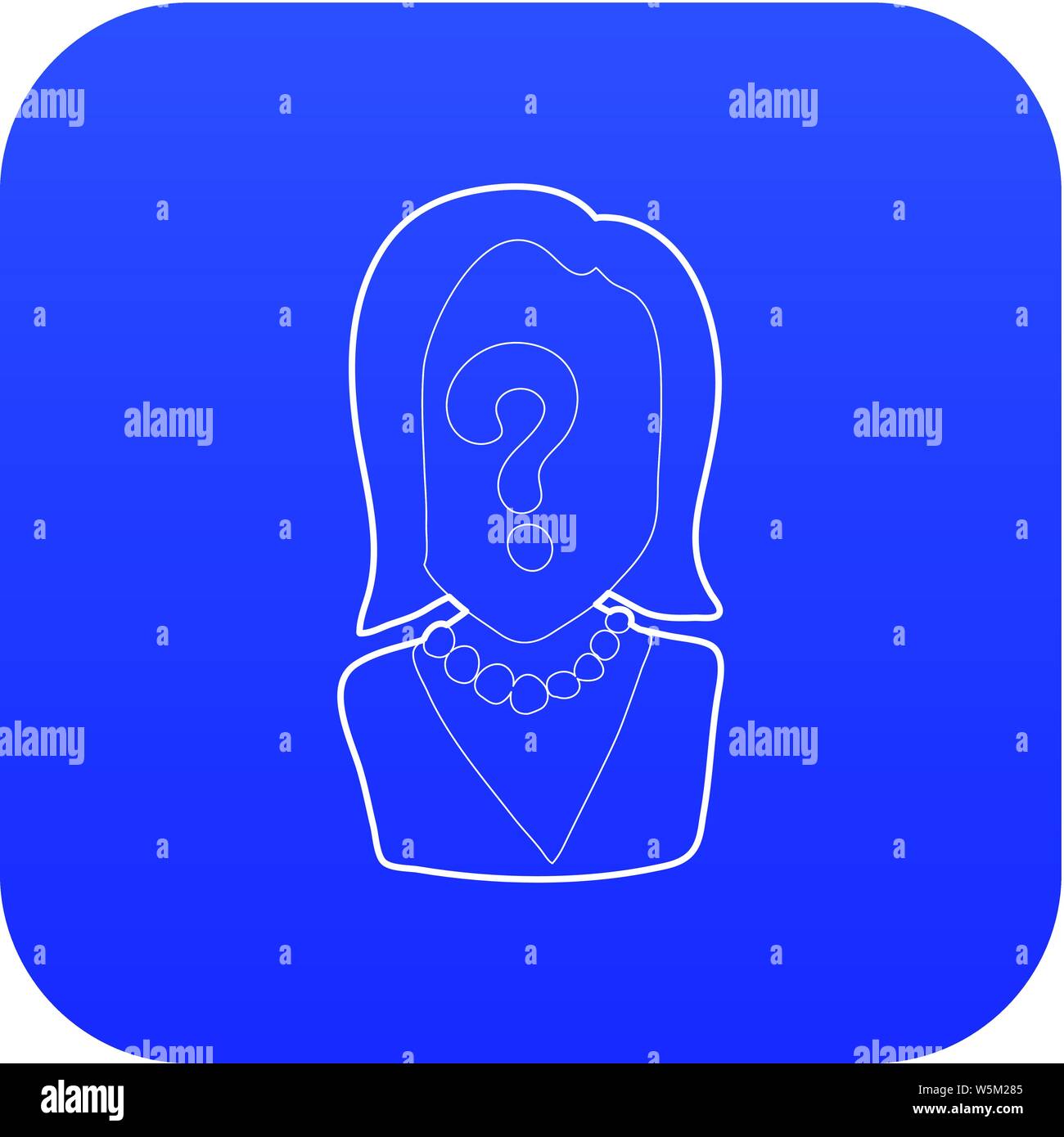 Question icon blue vector Stock Vector Image & Art - Alamy