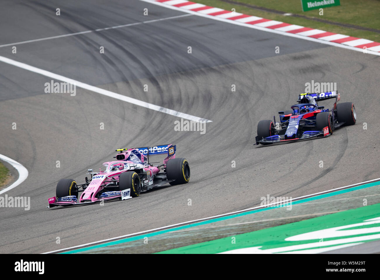 Canadian-Belgian Formula One driver Lance Stroll of Racing Point BWT ...