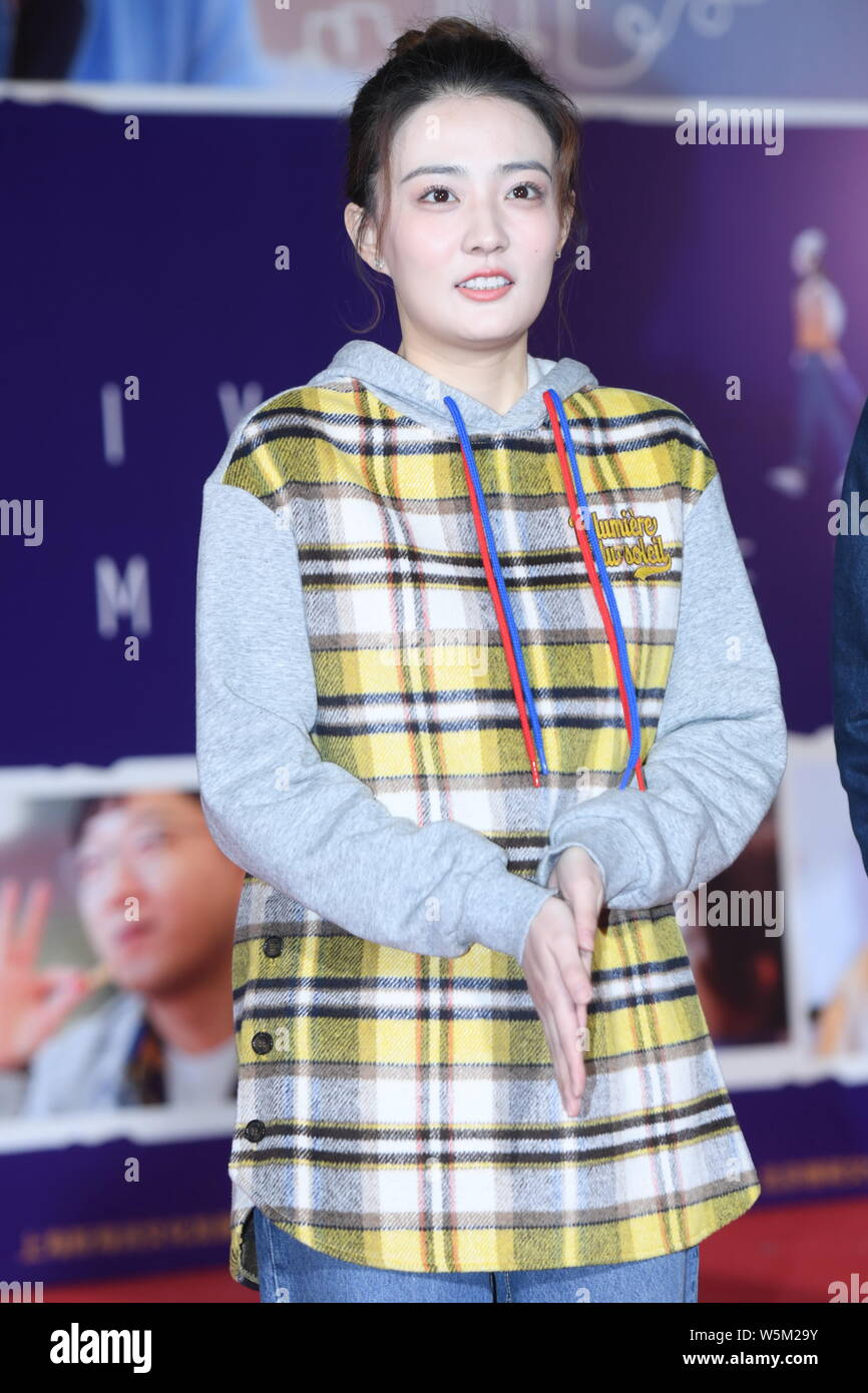 Chinese actress Xu Lu poses during the filming session on set of new TV ...