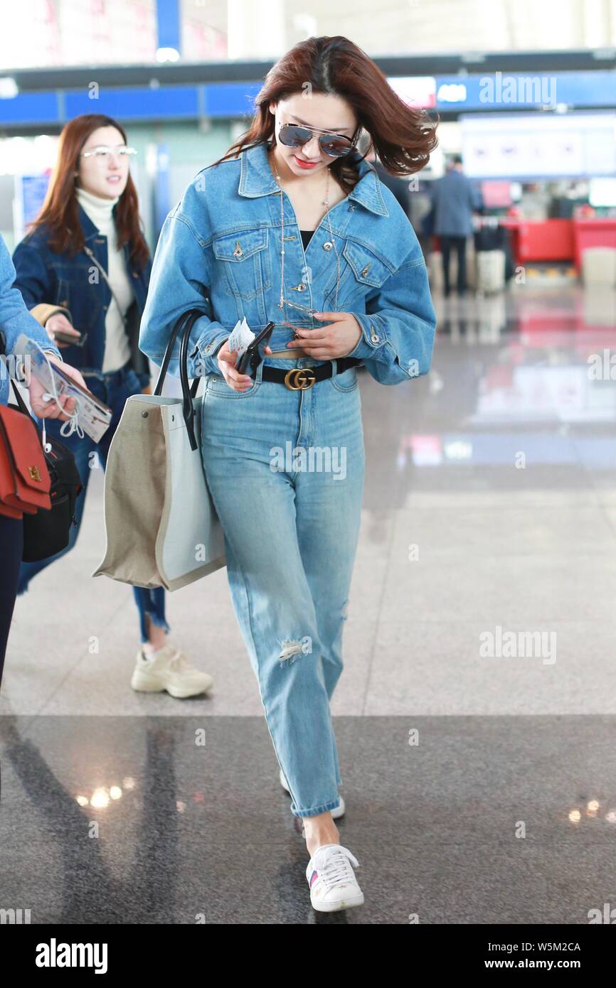 Chinese actress Huang Mengying or Maggie Huang arrives at the Beijing ...
