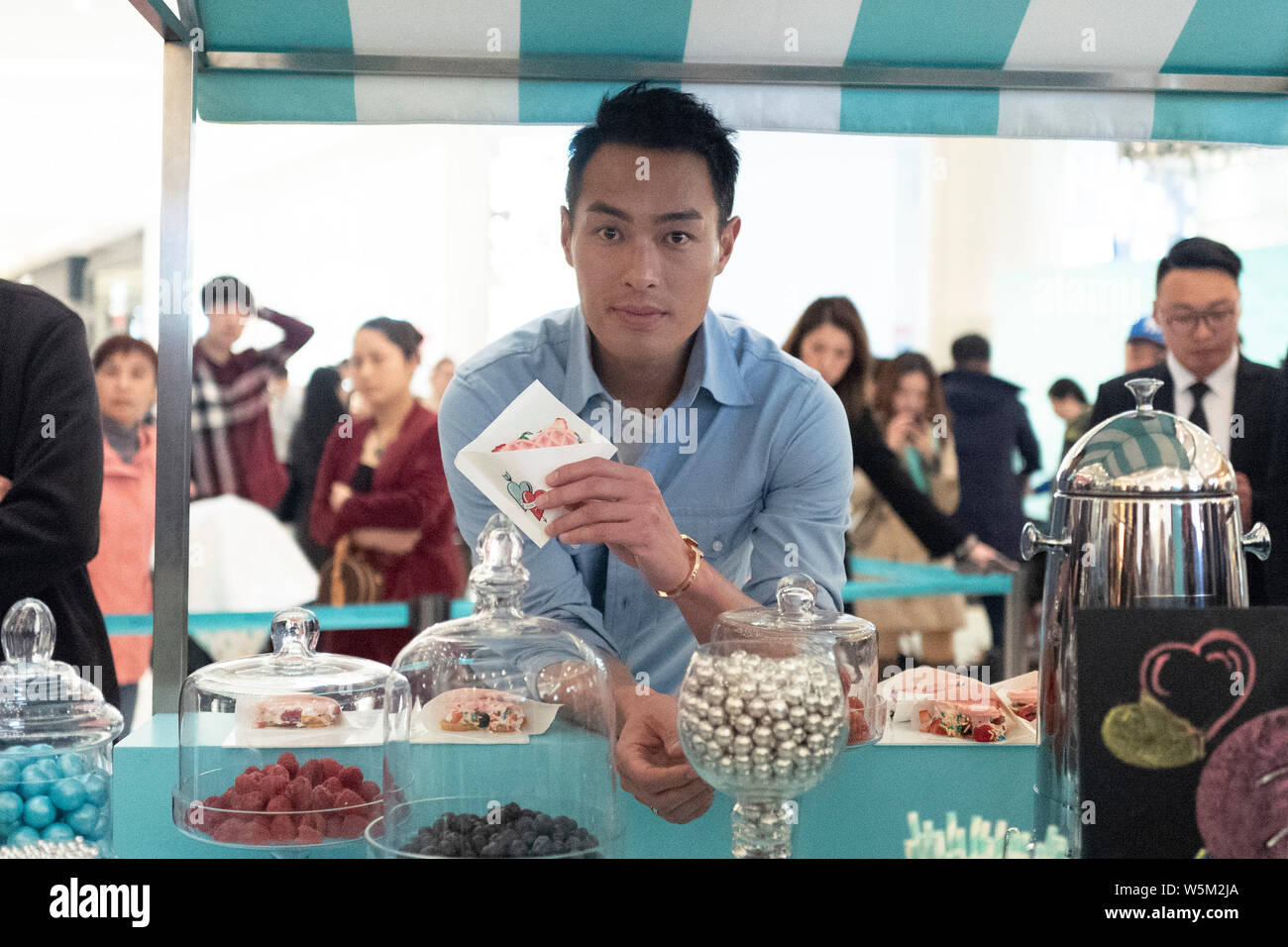 Taiwanese actor Tony Yang attends a Tiffany brand event in Zhengzhou ...