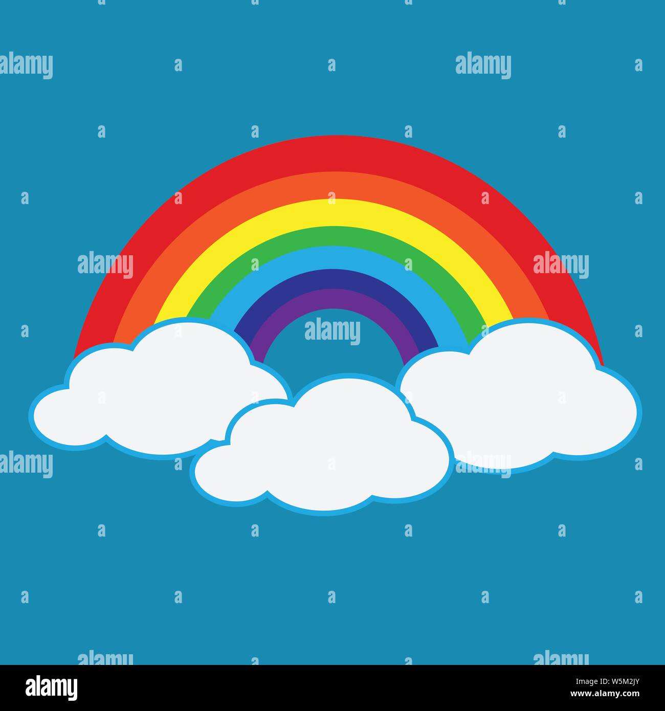 rainbow with cloud icon Stock Vector Image & Art - Alamy