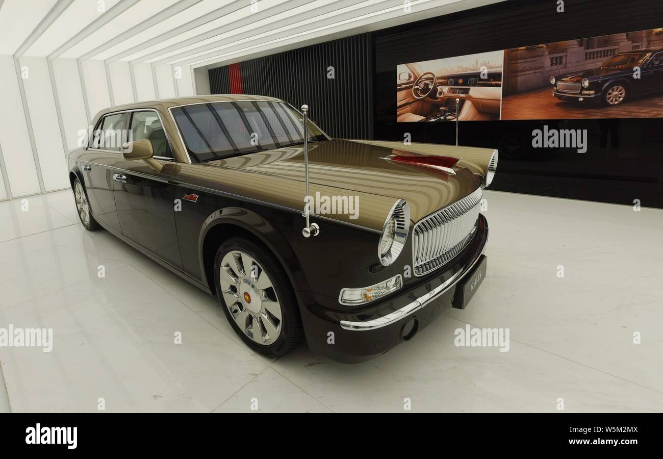 A Hongqi or Red Flag L5 car is displayed during the 18th Shanghai ...
