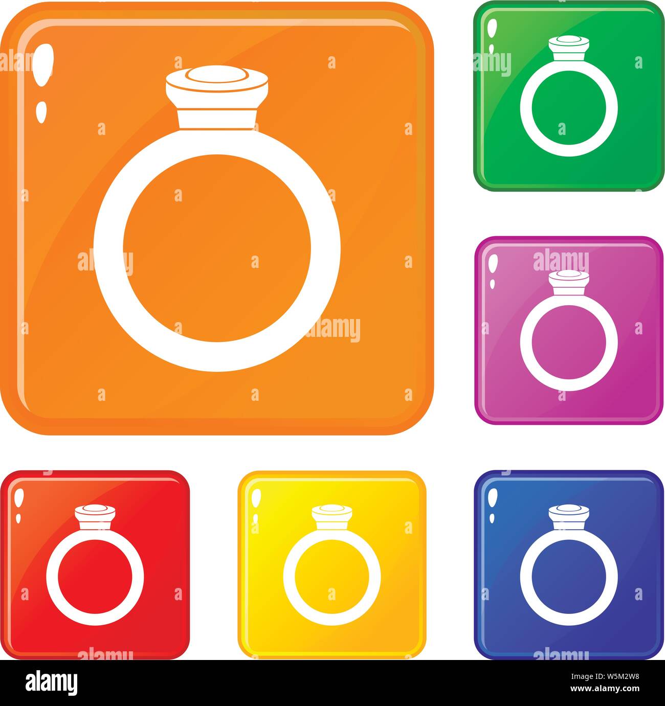 Ring icons set vector color Stock Vector Image & Art - Alamy