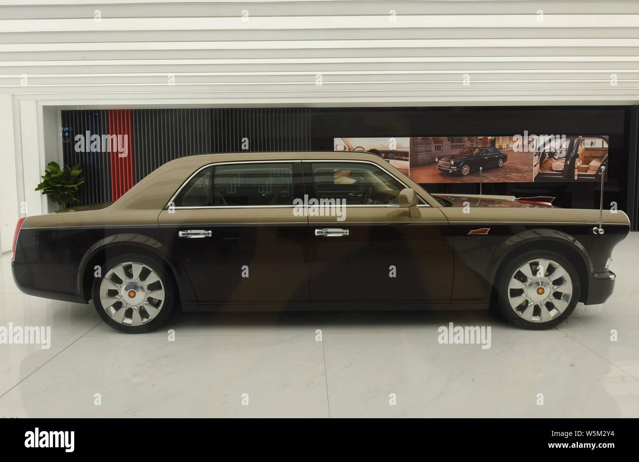 A Hongqi or Red Flag L5 car is displayed during the 18th Shanghai ...