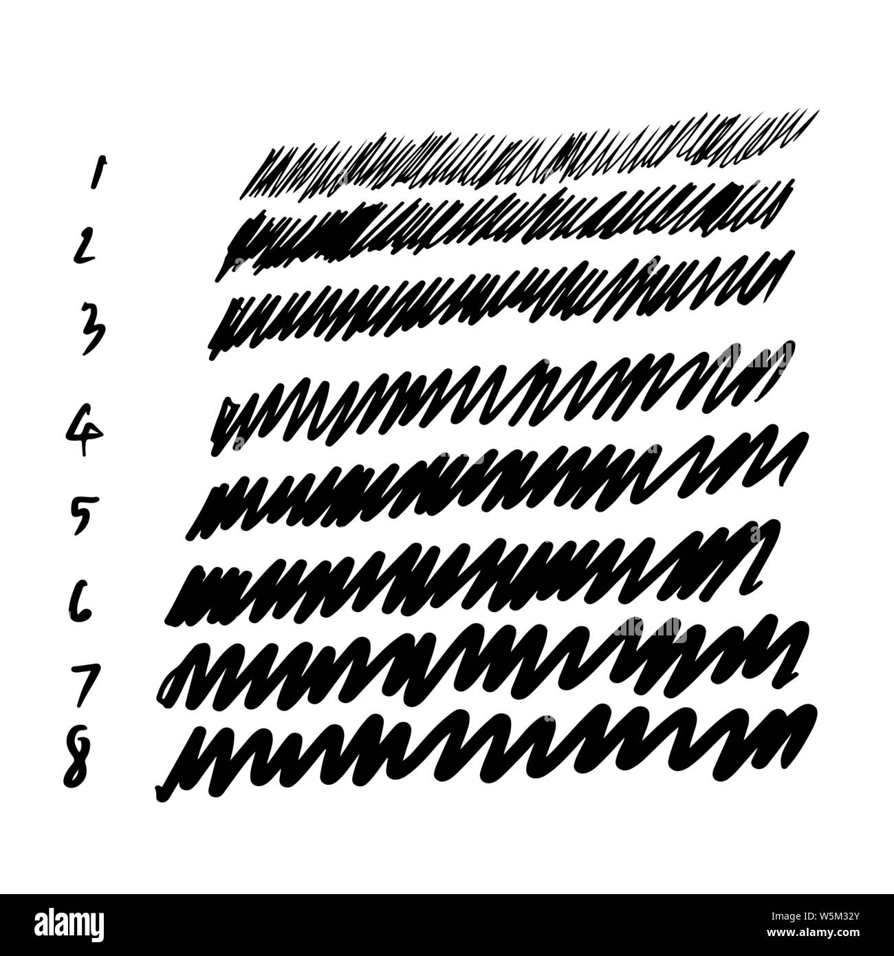 hand draw line stroke Stock Vector Image & Art - Alamy