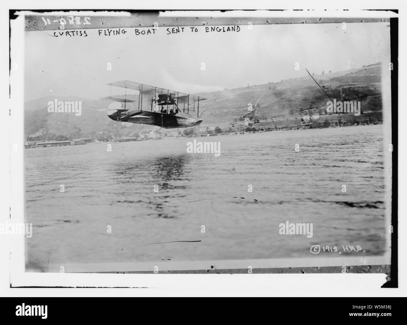 Curtiss boat sent to England Stock Photo - Alamy