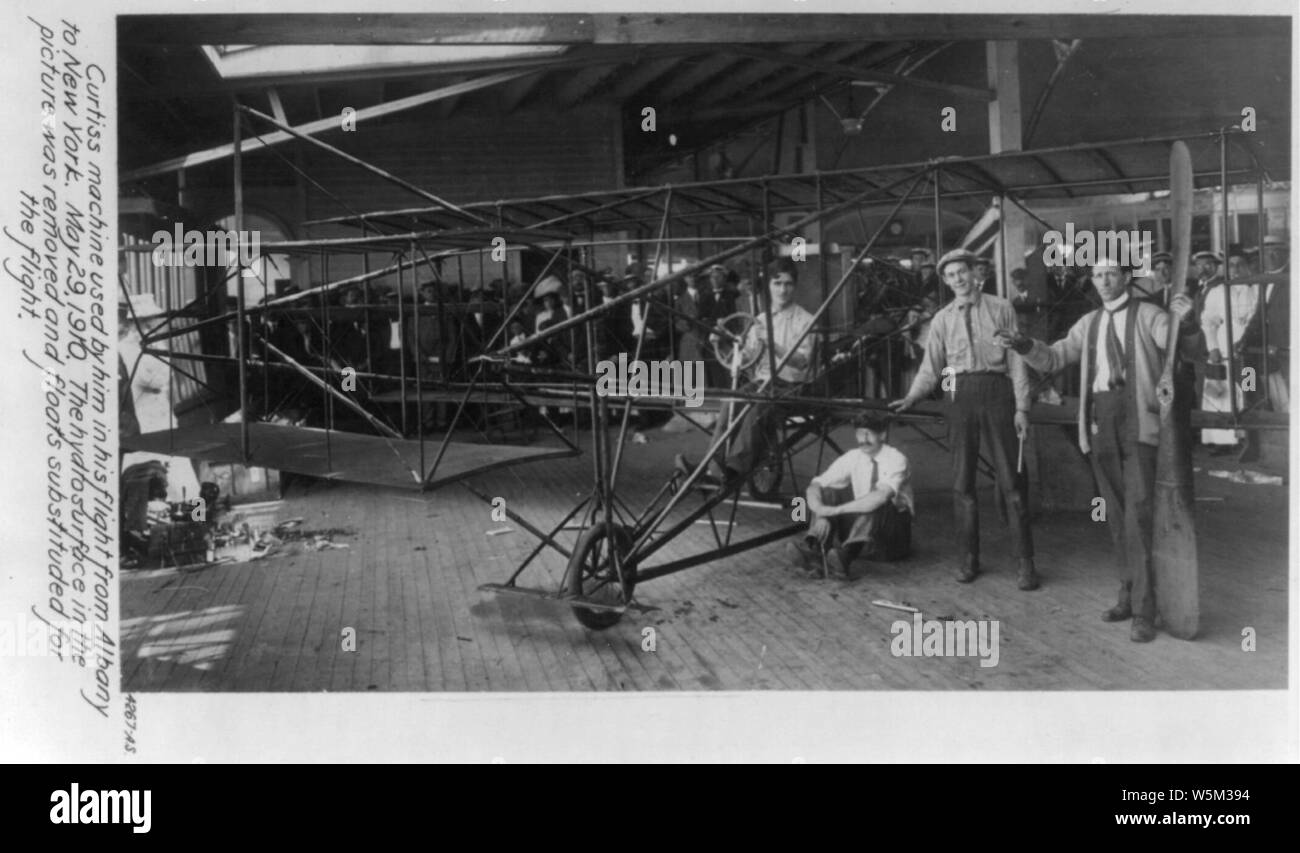 Curtiss machine used by him in his flight from Albany to New York, May ...