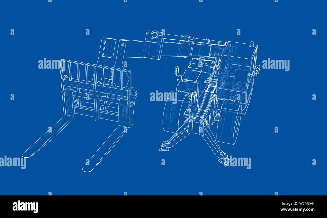 Forklift concept. Vector rendering of 3d Stock Vector Image & Art - Alamy