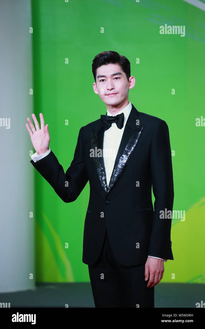 --FILE--Chinese actor Zhang Han arrives on the red carpet for the ...