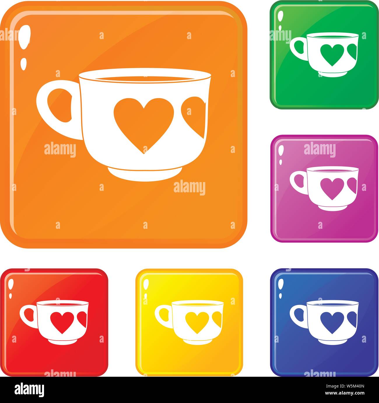 Cup icons set vector color Stock Vector Image & Art - Alamy