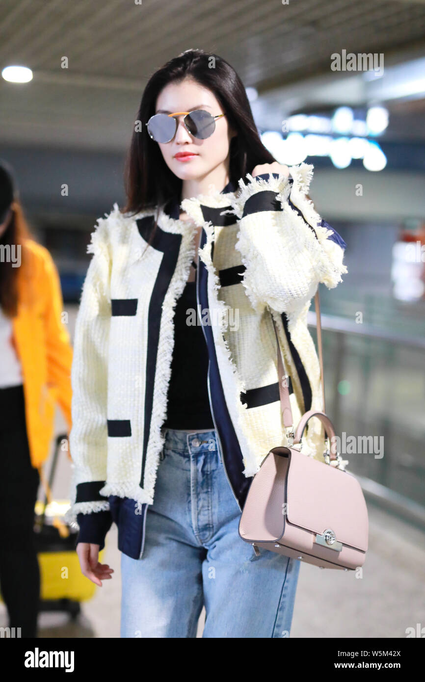 Chinese supermodel He Sui arrives at an airport in Shanghai, China, 22 ...