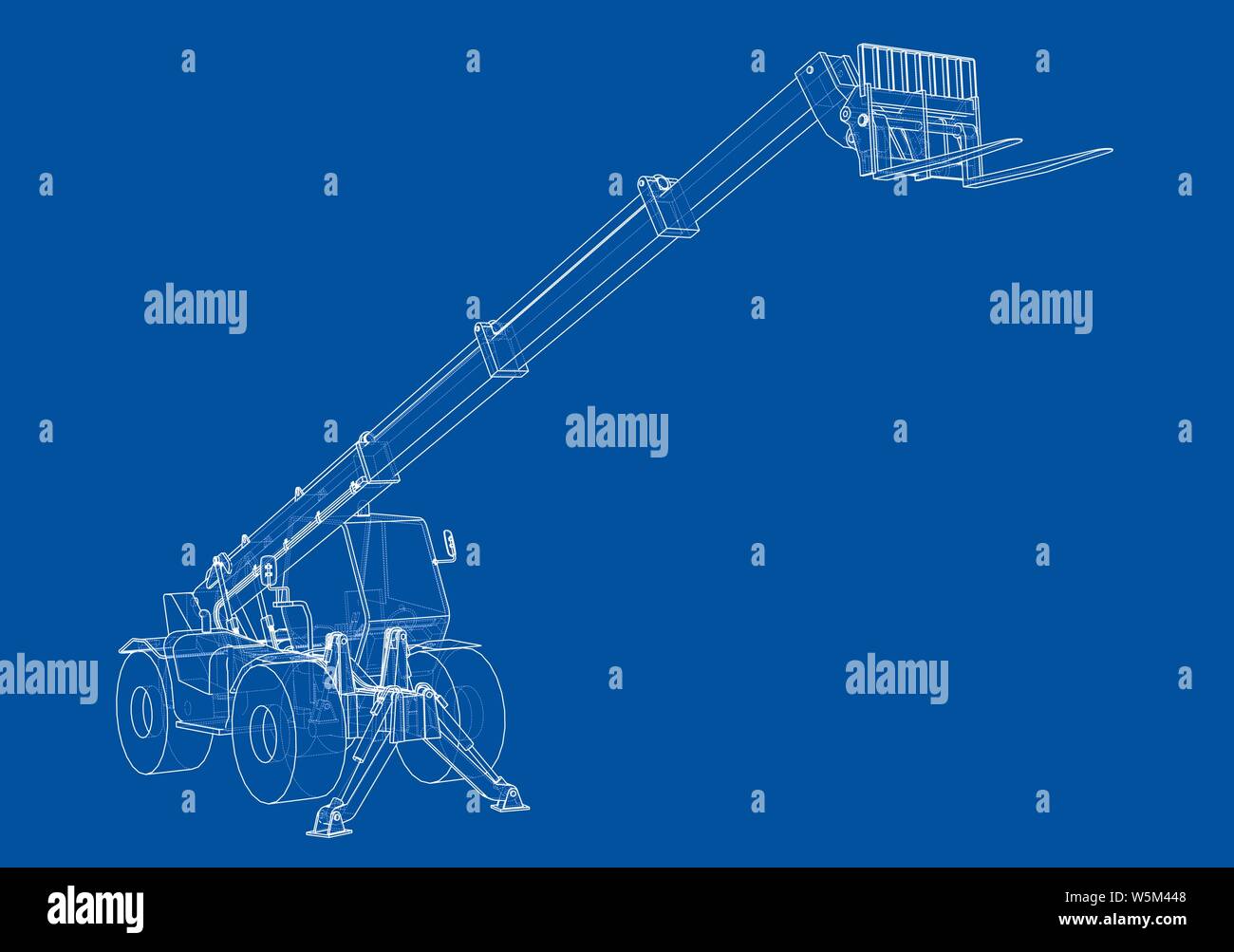Forklift concept. Vector rendering of 3d Stock Vector Image & Art - Alamy